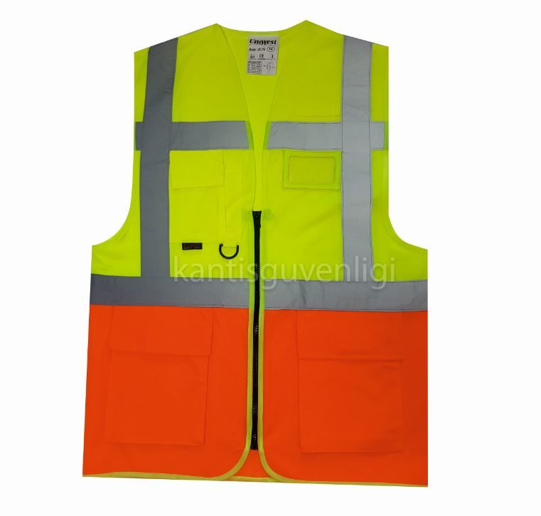Uniwest UW-213 Yönetici Yeleği Sarı / Turuncu Uniwest UW-213 Yönetici Yeleği Sarı / Turuncu