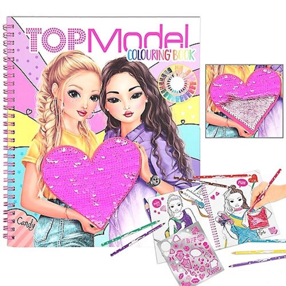 Top Model Colouring Book With Reversible Sequins Tasarım Defteri ...