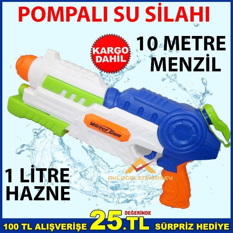 10 MT MENZİLLİ 42CM BÜYÜK POMPALI SU TABANCASI - 754,78 TL - KartalTicaret.com
