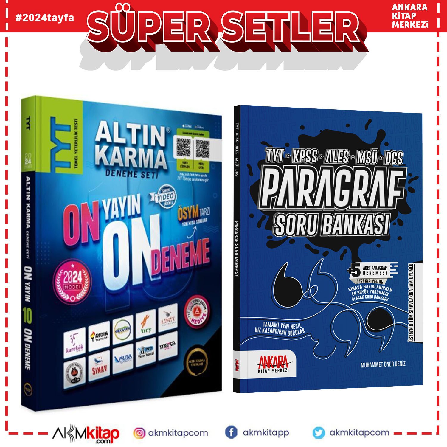 Altın Karma TYT 10 Deneme ve Ankara Kitap Merkezi Paragraf Soru Bankası ... Altın Karma TYT 10 Deneme ve Ankara Kitap Merkezi Paragraf Soru Bankası ...