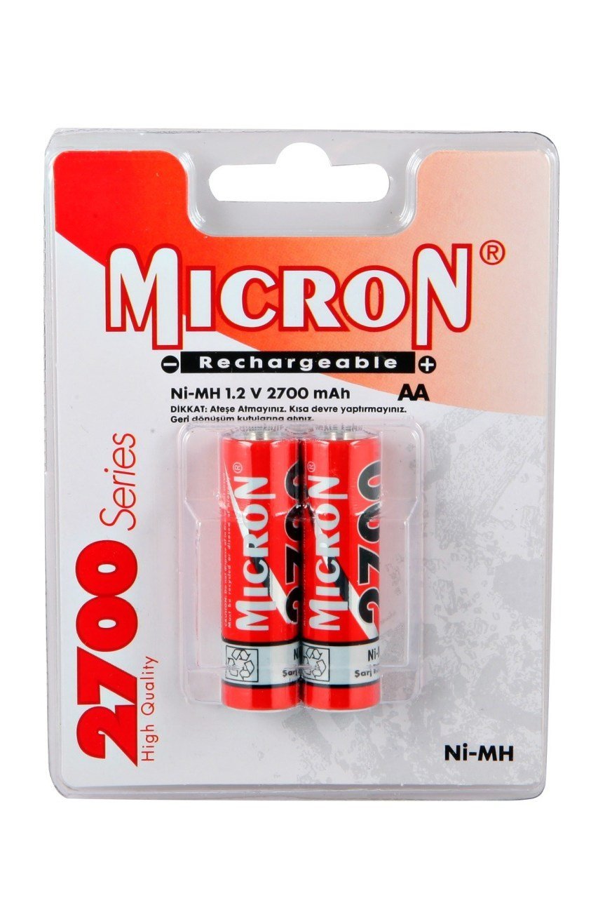 ŞARJLI KALEM PİL 2700 MAH MICRON | Pilfener.com ŞARJLI KALEM PİL 2700 MAH MICRON | Pilfener.com