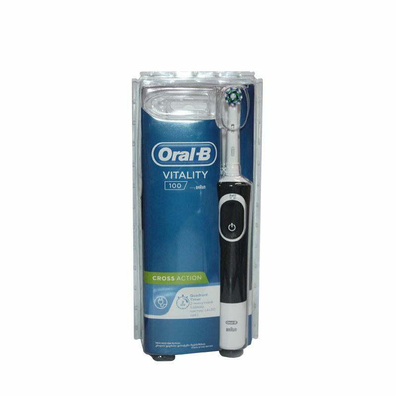 Oral-B Vitality Şarjlı Diş Fırçası Cross Action Siyah Quadrant Timer Oral-B Vitality Şarjlı Diş Fırçası Cross Action Siyah Quadrant Timer